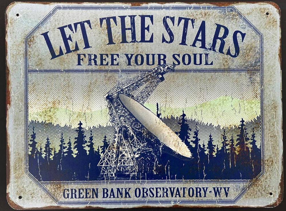 Recycled Aluminum Sign – Green Bank Observatory