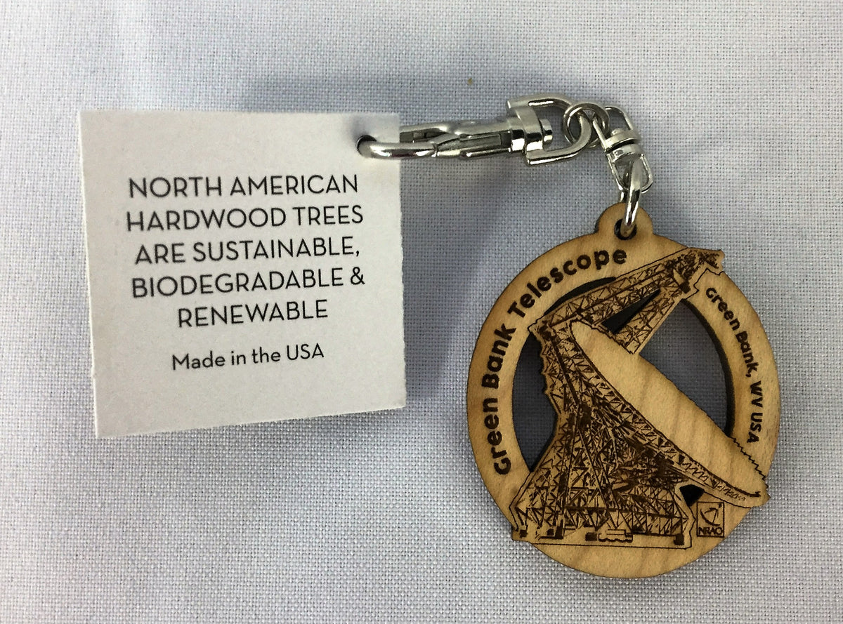 Wooden Telescope Keychain – Green Bank Observatory